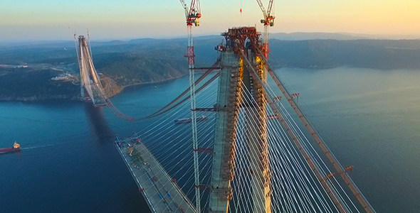 Bridge Construction in Istanbul 11, Stock Footage | VideoHive