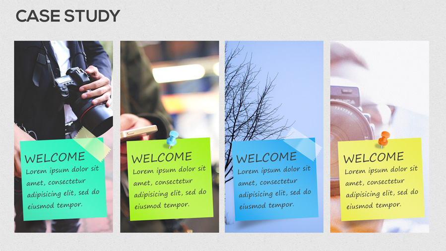 Sticky Note PowerPoint Presentation Template, Presentation Templates