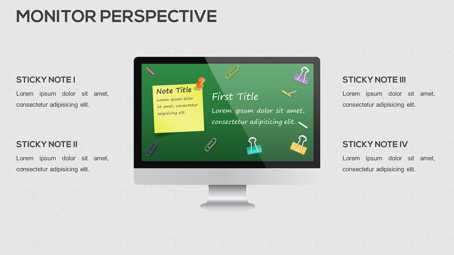 Sticky Note PowerPoint Presentation Template, Presentation Templates