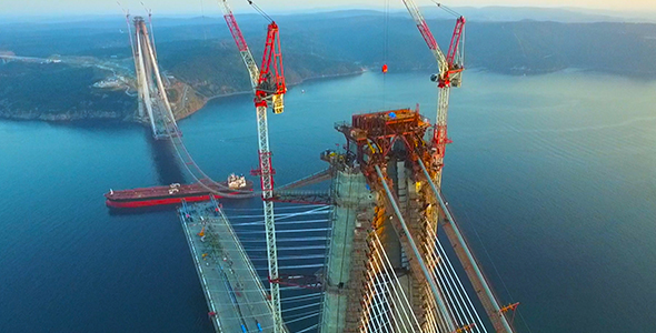 Bridge Construction in Istanbul 20, Stock Footage | VideoHive
