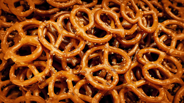 Pretzels Rotating On Plate, Stock Footage | VideoHive