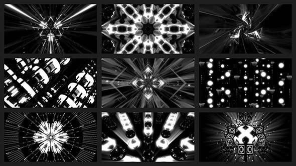Black-And-White VJ Loops Pack II, Motion Graphics | VideoHive