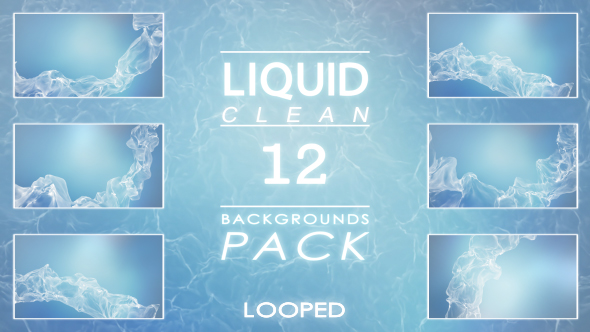 12 Liquid Clean Backgrounds Pack v2, Motion Graphics | VideoHive