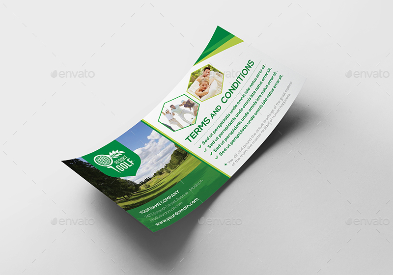 Golf Resort / Rack Card and Voucher Template, Print Templates ...