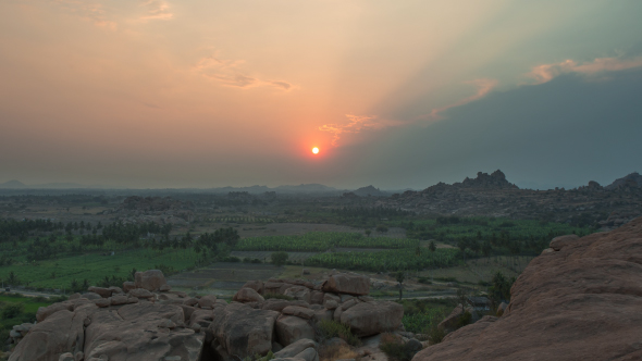 Sunset In Hampi, Stock Footage | VideoHive