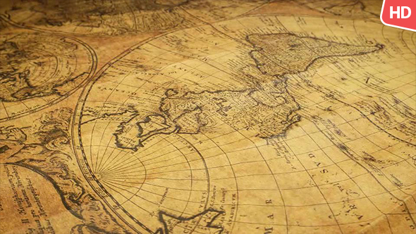 Vintage Old Map 0093, Stock Footage | VideoHive