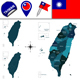 Map of Taiwan with Named Divisions, Vectors | GraphicRiver