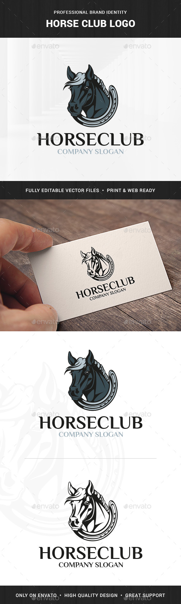 Horse Club Logo Template by LiveAtTheBBQ | GraphicRiver