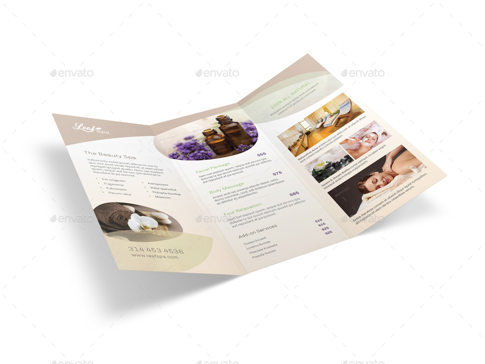 Spa Trifold Brochure 5, Print Templates | GraphicRiver