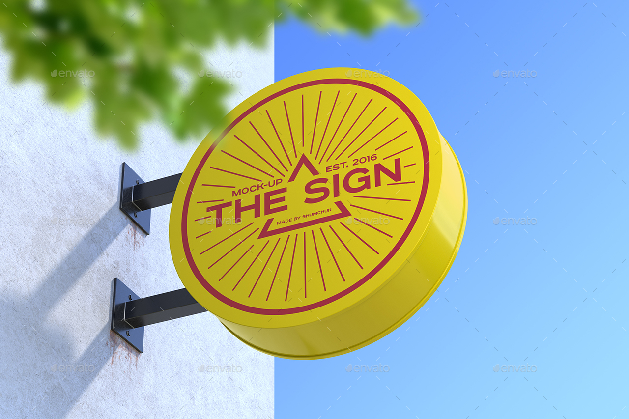 Circle Sign Mock-up vol. 1, Graphics | GraphicRiver