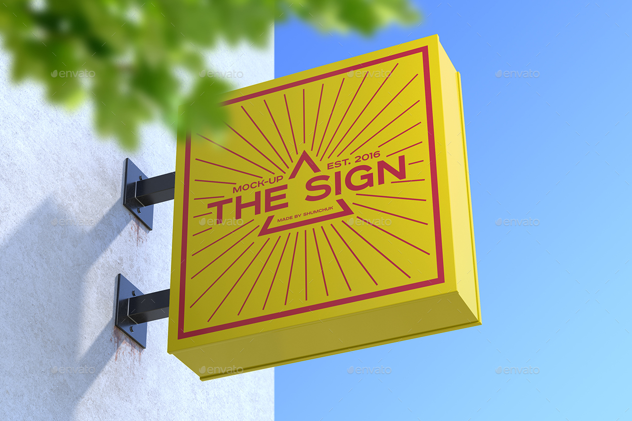Square Sign Mock-up vol. 2, Graphics | GraphicRiver