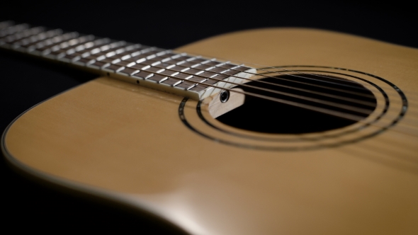 Light Yellow Acoustic Guitar. Modern Design by PamPamPam | VideoHive