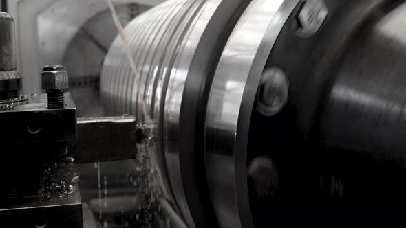 Industry lathe machine work in steam turbine, Stock Footage | VideoHive