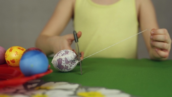 Preparation of Easter Eggs, the Feast of the Passover, Stock Footage