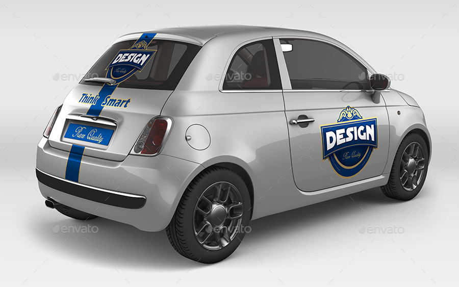 Mini Car Mock-Up v2, Graphics | GraphicRiver