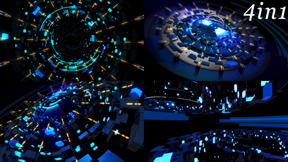 Cosmic Collider - VJ Loop Pack (4in1), Motion Graphics | VideoHive