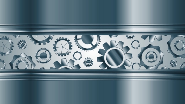 Abstract Tech Metallic Video Animation With Gears Mechanism, Motion ...