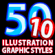 50 Illustrator Graphic Styles Vol.10, Add-ons | GraphicRiver