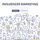 Influencer Marketing Doodle Concept, Vectors | GraphicRiver