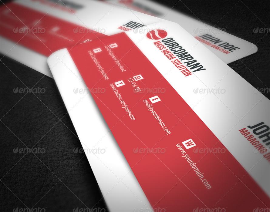 Modern Rounded Corner Business Card, Print Templates | GraphicRiver
