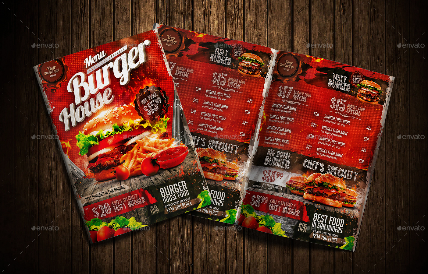 Burger House Menu, Print Templates | GraphicRiver