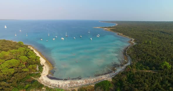 Aerial View Of Beautiful Slatinica Beach At Olib Island, Croatia 4 ...