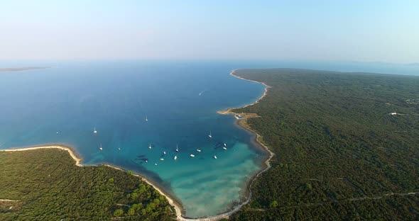 Aerial View Of Beautiful Slatinica Beach At Olib Island, Croatia 7 ...
