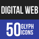 Digital Web Glyph Icons, Icons | GraphicRiver