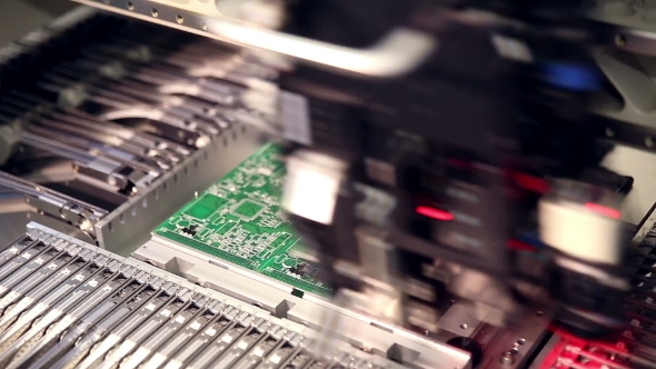 Automated Electronics Parts Manufacturing Line. , Stock Footage | VideoHive