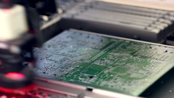 Automated Electronics Parts Manufacturing Line, Stock Footage | VideoHive