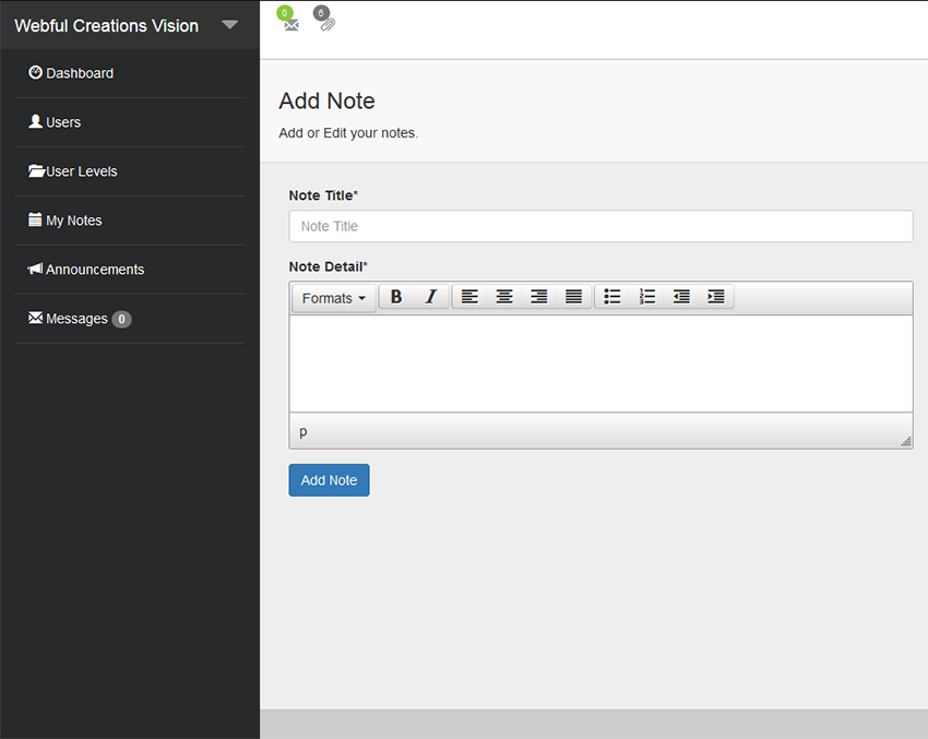 PHP Login & User Management with message center by webfulcreations