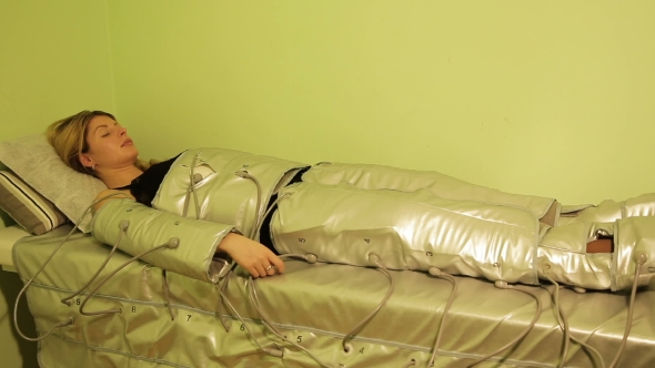 Pressotherapy Lymphatic Drainage Machine In Beauty Centre, Stock Footage