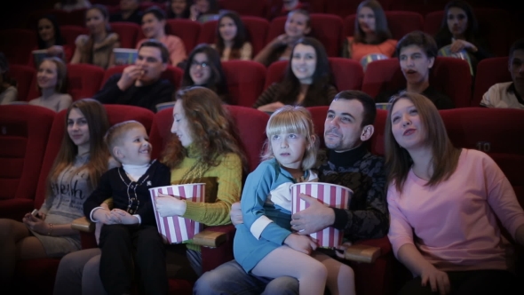 People Watching Movie In Cinema, Stock Footage | VideoHive