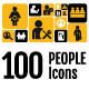 100 People Icons Pack, Icons | GraphicRiver