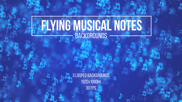Flying Musical Notes, Motion Graphics | VideoHive