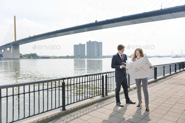 Developer Servey Planning Structure Construction Concept Stock Photo by ...