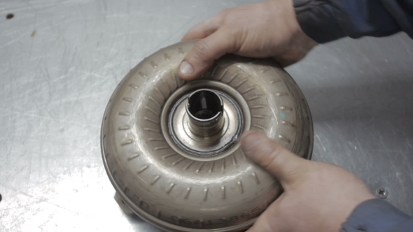 Engineer Hands Fixing Engine Power Transmission Gears Box, Stock Footage