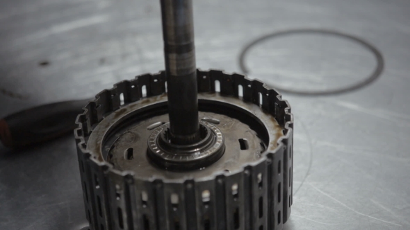 Engineer Hands Fixing Engine Power Transmission Gears Box, Stock Footage