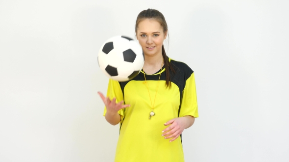 Referee Playing With Soccer Ball, Stock Footage | VideoHive
