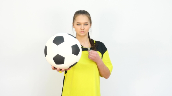 Referee Holding Ball, Stock Footage | VideoHive