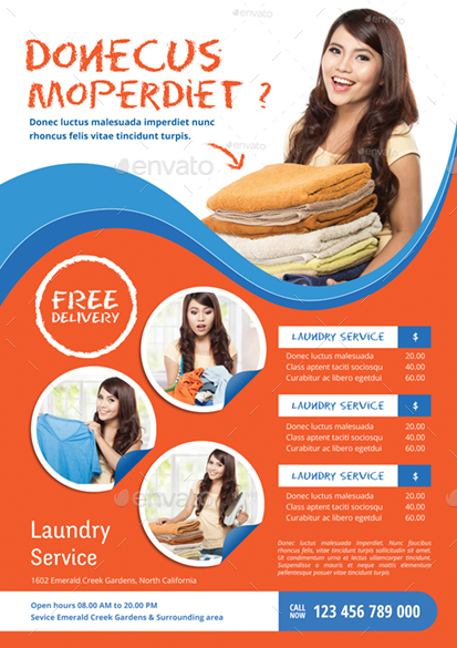 Laundry Service, Print Templates | GraphicRiver