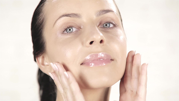 Woman Hand Touching Face, Stock Footage | VideoHive