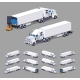 Low Poly Heavy American White Truck, Vectors | GraphicRiver