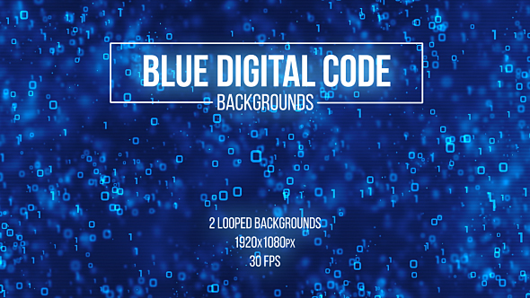 Blue Digital Code, Motion Graphics | VideoHive
