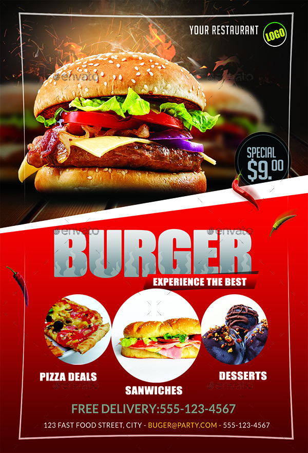 Table Tent /Menu Template, Print Templates | GraphicRiver