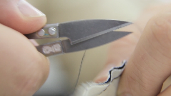 Cutting a Rope With Scissors, Stock Footage | VideoHive