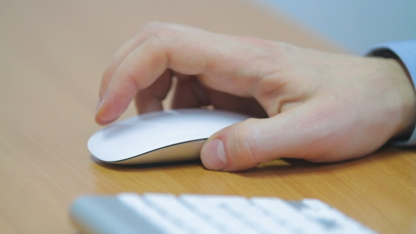 Hand Clicking Computer Mouse, Stock Footage | VideoHive