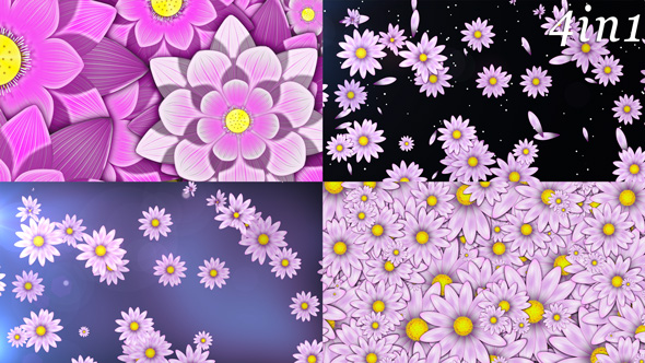 Spring Flowers - VJ Loop Pack (4in1), Motion Graphics | VideoHive