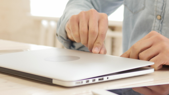 Hands Using Computer w/ Opening Closing and Typing, Stock Footage ...