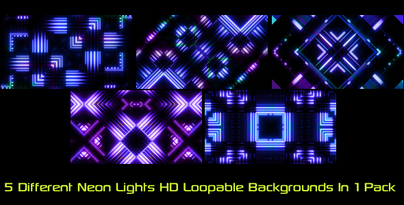 Neon Grid Lights Pack_01, Motion Graphics | VideoHive